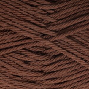 Estako Royal Cotton, 100% Mercerized Giza Cotton Yarn, Soft, Super Fino 1 for Crochet and Knitting 1.76 Oz (50g) / 137 Yrds (125m) (5085 - Brown)