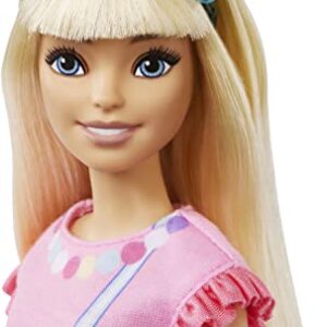 Barbie My First Barbie Preschool Doll, "Malibu" with 13.5-inch Soft Posable Body & Blonde Hair, Plush Kitten & Accessories