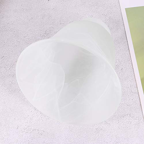 Luxshiny Chandelier Lamp Shades Glass Shade Replacement Bell Shaped Glass Shade Frosted Glass Lamp Shade Small Clip On Lampshade Pendant Light Cover for Table Floor Wall Lamp E27 Mini Lamp Shade