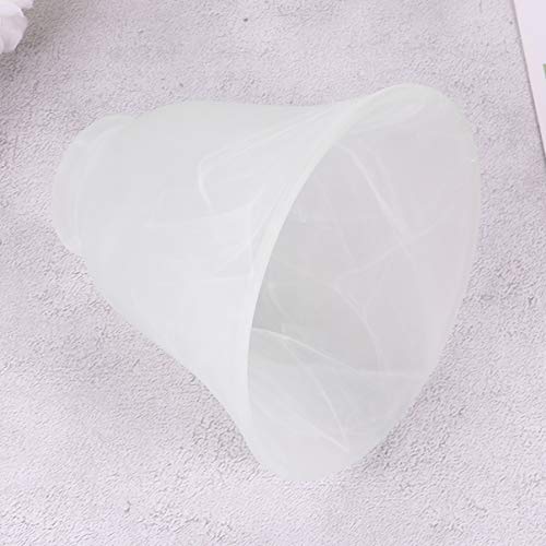 Luxshiny Chandelier Lamp Shades Glass Shade Replacement Bell Shaped Glass Shade Frosted Glass Lamp Shade Small Clip On Lampshade Pendant Light Cover for Table Floor Wall Lamp E27 Mini Lamp Shade