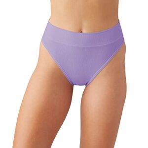 wacoal women's balancing act hi cut brief panty, purple rose, large