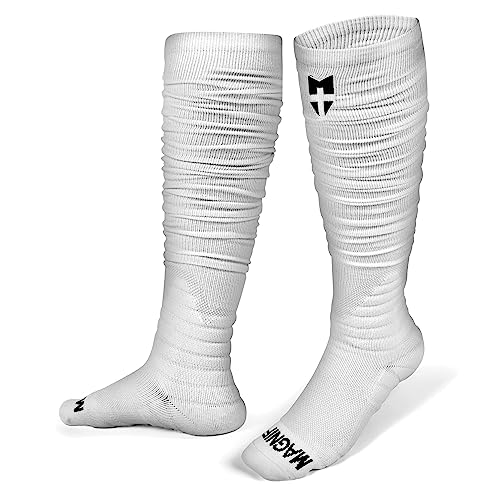 Magnify Sportswear Scrunch Football Socks for Athletes of Faith - Padded Extra Long Athletic Socks for Men, Youth, Boys, Kids