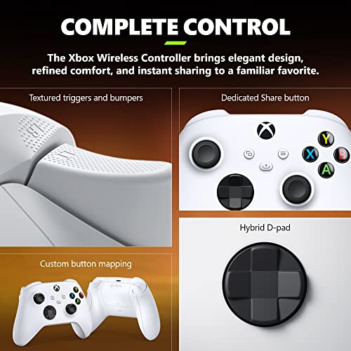 Xbox Series S – Gilded Hunter Bundle – In-game cosmetics for Fortnite, Rocket League, Fall Guys – 512GB All-Digital Gaming Console – 1440p Gaming – 4K Streaming – Robot White