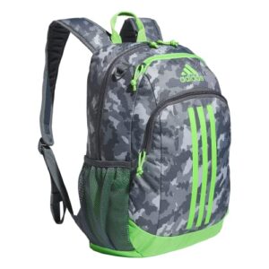 adidas creator 2 backpack, essential camo grey/lucid lime green/onix grey, one size