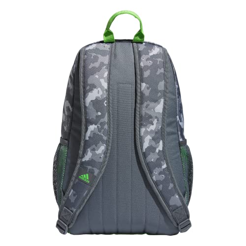 adidas Creator 2 Backpack, Essential Camo Grey/Lucid Lime Green/Onix Grey, One Size