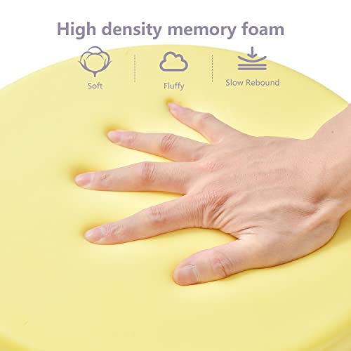 Gumcoly Round Chair Seat Cushion 13 Inch Memory Foam Cushion for Seats Anti Slip Kitchen Chair Cushion Pad with Rubber Back Detachable Circle Stool Cushion for Dining Chairs Stools