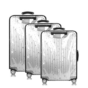 Feybaul 20/24/28 inch Set PVC Luggage Protector Covers,Clear Suitcase Cover Protector,20 Inch Transparent Luggage Protective Cover Case for Wheeled Suitcase