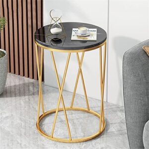 lxxsh side table corner table living room furniture simples balcony side tables nordic coffee desk small bedside shelf (color : black, size : 45 * 40 * 55cm)