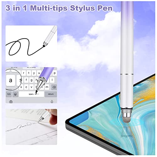 Capacitive Stylus Pen, Penyeah Bling Crystal Stylist Pen, Universal Touch Screen Pen Stylus for Apple iPhone/iPad/Android/Tablet and All Capacitive Touch Screens - Dream Purple