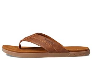 koolaburra by ugg men's treeve sandal flip-flop, chestnut, 12