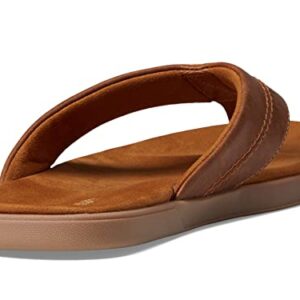 Koolaburra by UGG Men's TREEVE Sandal Flip-Flop, Chestnut, 12