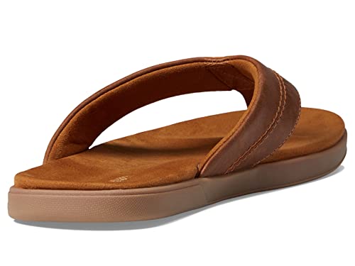 Koolaburra by UGG Men's TREEVE Sandal Flip-Flop, Chestnut, 12