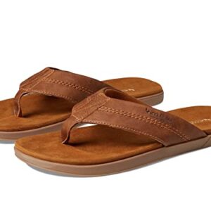 Koolaburra by UGG Men's TREEVE Sandal Flip-Flop, Chestnut, 12