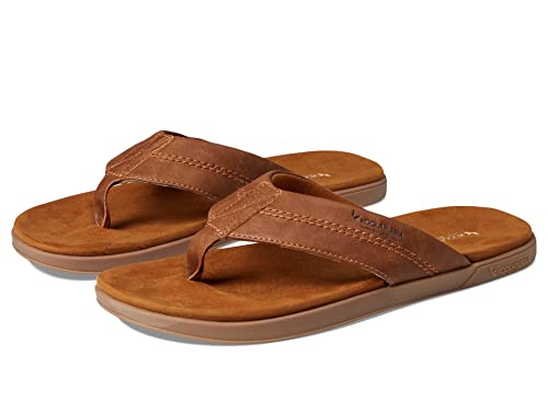 Koolaburra by UGG Men's TREEVE Sandal Flip-Flop, Chestnut, 12