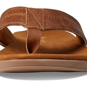 Koolaburra by UGG Men's TREEVE Sandal Flip-Flop, Chestnut, 12