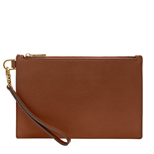 Fossil Women's Wristlet Leather Wallet Wristlet Wallet, Brown (Model: SLG1557200)