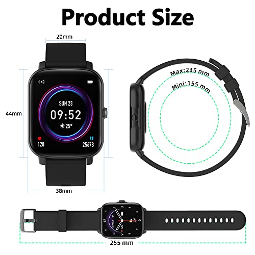 Smart Watch (Make/Receive Call), 1.7 inches Waterproof Smartwatch GPS Fitness Tracker with Heart Rate Monitor AI Voice Sleep Tracker Blood Oxygen Pedometer for Android Phones iPhone Samsung Women Men