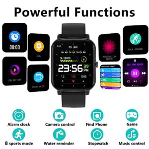 Smart Watch (Make/Receive Call), 1.7 inches Waterproof Smartwatch GPS Fitness Tracker with Heart Rate Monitor AI Voice Sleep Tracker Blood Oxygen Pedometer for Android Phones iPhone Samsung Women Men