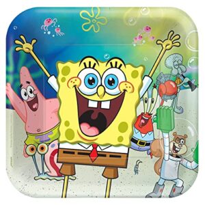 SpongeBob Party Supplies Pack Serves 16 SpongeBob Birthday Party Supplies: SpongeBob Plates and Napkins with Birthday Candles (Bundle for 16)