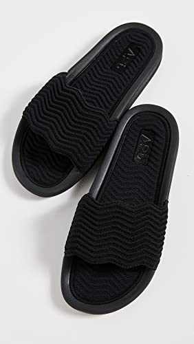 APL: Athletic Propulsion Labs Women's ZigZag Slides, Black, 9 Medium US