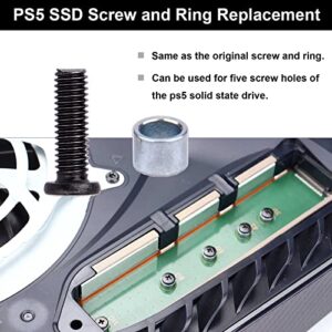 IKPEK 1Pcs PS5 SSD Screw and 1Pcs Ring Replacement and 1Pcs Screwdriver for Sony PS5 Playstation 5 Console Solid State Drive