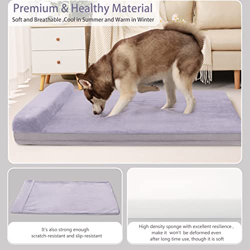 Dog Beds for Large Dogs Orthopedic Dog Bed Pillow Pet Bed Mat 39 inch Joint Relief Pet Sleeping Mattress, Non Slip Removable Washable Cover