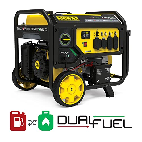 Champion Power Equipment 201194 11,500/9,200-Watt Dual Fuel Portable Generator, Electric Start