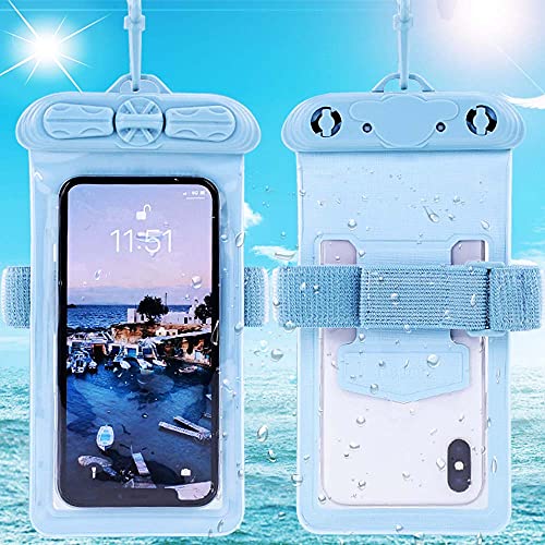 Puccy Case Cover, Compatible with Infinix Hot 11 2022 Waterproof Pouch Dry Bag (Not Screen Protector Film) Blue