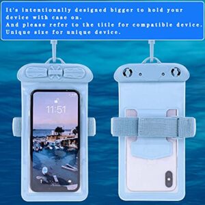 Puccy Case Cover, Compatible with Infinix Hot 11 2022 Waterproof Pouch Dry Bag (Not Screen Protector Film) Blue