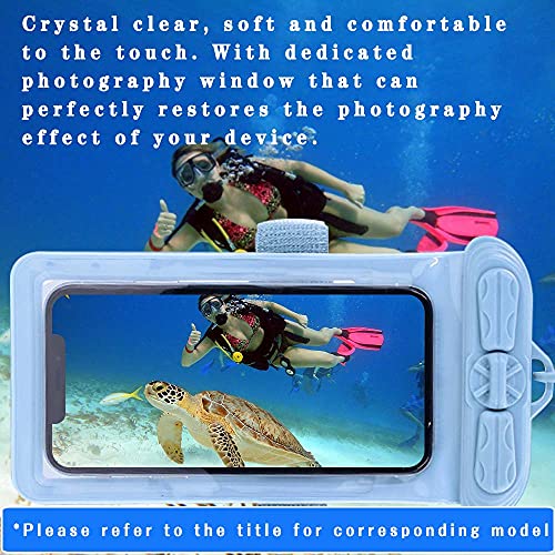 Puccy Case Cover, Compatible with Infinix Hot 11 2022 Waterproof Pouch Dry Bag (Not Screen Protector Film) Blue