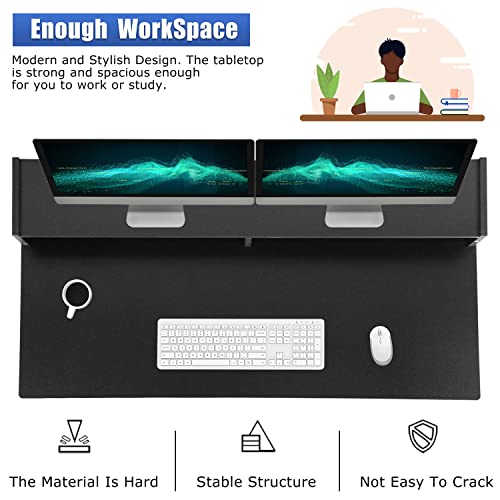 PayLessHere Office Desk, Computer Desk with Drawers Keyboard Tray 43" Study Writing Desks for Home with Storage Shelves, Desks & Workstations