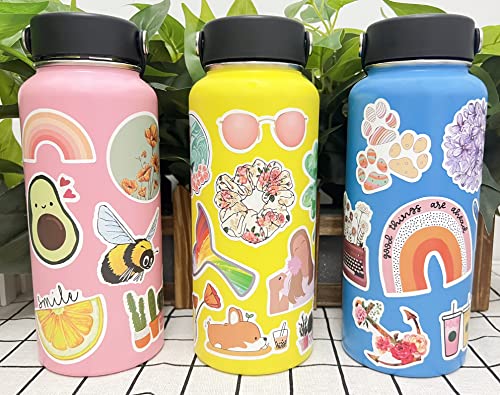 AOWDIAO Cute Sticker Packs, 300 Pcs Aesthetic Vinyl Stickers for Water Bottles, Laptop, Waterproof Stickers for Teens Adults Kids