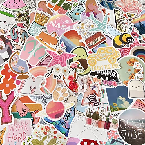 AOWDIAO Cute Sticker Packs, 300 Pcs Aesthetic Vinyl Stickers for Water Bottles, Laptop, Waterproof Stickers for Teens Adults Kids