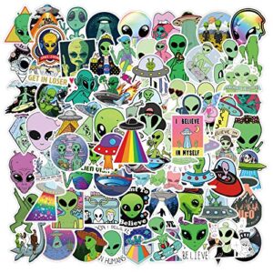 100 pcs alien stickers for water bottles,reusable kids stickers, waterproof vinyl stickers, stickers for toddlers teen girls kids woman computer skateboard laptop kids party favors sticker toddler travel toys (alien)