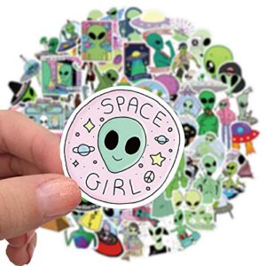 100 PCS Alien Stickers for Water Bottles,Reusable Kids Stickers, Waterproof Vinyl Stickers, Stickers for Toddlers Teen Girls Kids Woman Computer Skateboard Laptop Kids Party Favors Sticker Toddler Travel Toys (Alien)