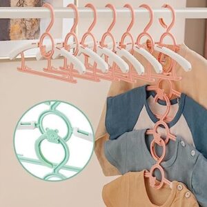 30 Pack Baby Hangers for Nursery Closet, Kids Baby Clothes Hangers Space Saving Adjustable Non-Slip Toddler Infant Clothes Hangers with Windproof Buckles for Baby Childrens Newborn Gifts, 11-14"