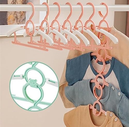 30 Pack Baby Hangers for Nursery Closet, Kids Baby Clothes Hangers Space Saving Adjustable Non-Slip Toddler Infant Clothes Hangers with Windproof Buckles for Baby Childrens Newborn Gifts, 11-14"