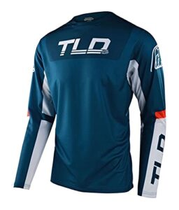 troy lee designs cycling mtb bicycle mountain bike jersey shirt for men, sprint jersey (fractura slate blue/blue orange, xl)