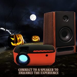 AAXA HP3 Halloween Projector (2023 Upgraded) for Haunted Windows, Auto-Start, Holographic Projections, HD 1080p Support LED Portable Projector with 8 Pre-Loaded Hologram Movies, Built-in Speaker