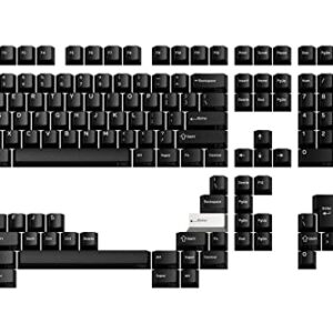 DROP DCX White-on-Black Keycap Set, Doubleshot ABS, Cherry MX Style Keyboard Compatible with 60%, 65%, 75%, TKL, WKL, Full-Size, 1800 layouts and More (White-on-Black)