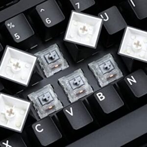 DROP DCX White-on-Black Keycap Set, Doubleshot ABS, Cherry MX Style Keyboard Compatible with 60%, 65%, 75%, TKL, WKL, Full-Size, 1800 layouts and More (White-on-Black)