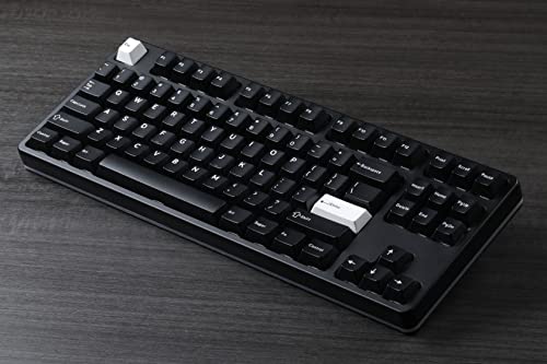 DROP DCX White-on-Black Keycap Set, Doubleshot ABS, Cherry MX Style Keyboard Compatible with 60%, 65%, 75%, TKL, WKL, Full-Size, 1800 layouts and More (White-on-Black)