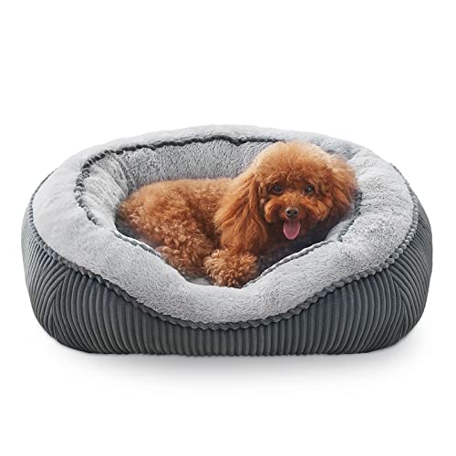 SIWA MARY Dog Beds for Small Medium Large Dogs & Cats. Durable Washable Pet Bed, Orthopedic Dog Sofa Bed, Luxury Wide Side Fancy Design, Soft Calming Sleeping Warming Puppy Bed, Non-Slip Bottom