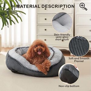 SIWA MARY Dog Beds for Small Medium Large Dogs & Cats. Durable Washable Pet Bed, Orthopedic Dog Sofa Bed, Luxury Wide Side Fancy Design, Soft Calming Sleeping Warming Puppy Bed, Non-Slip Bottom