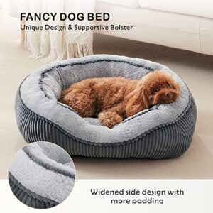 SIWA MARY Dog Beds for Small Medium Large Dogs & Cats. Durable Washable Pet Bed, Orthopedic Dog Sofa Bed, Luxury Wide Side Fancy Design, Soft Calming Sleeping Warming Puppy Bed, Non-Slip Bottom