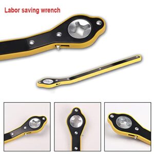 CUIDYSDP Auto Labor-saving Jack Ratchet Wrench，360° forward and reverse knob design Jack Ratchet Wrench Hand Tool