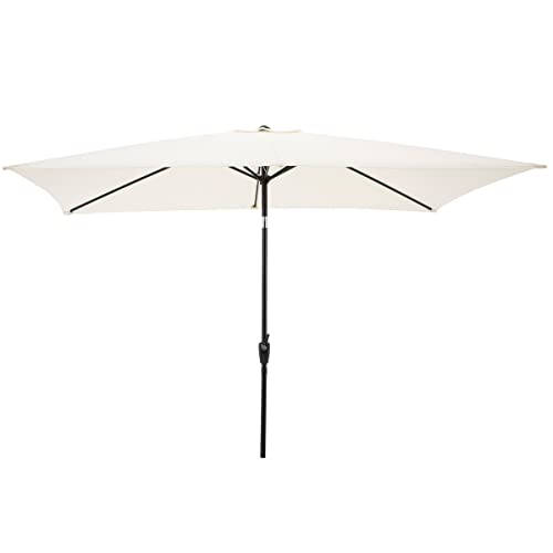 Pure Garden 50-LG1277 Rectangular Patio Umbrella, Beige