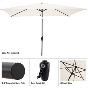 Pure Garden 50-LG1277 Rectangular Patio Umbrella, Beige