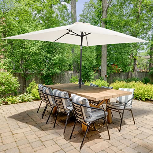 Pure Garden 50-LG1277 Rectangular Patio Umbrella, Beige