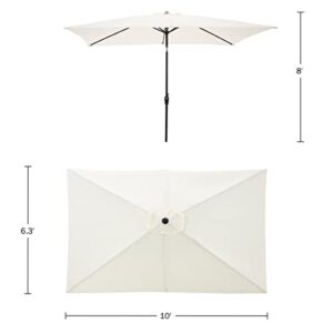 Pure Garden 50-LG1277 Rectangular Patio Umbrella, Beige